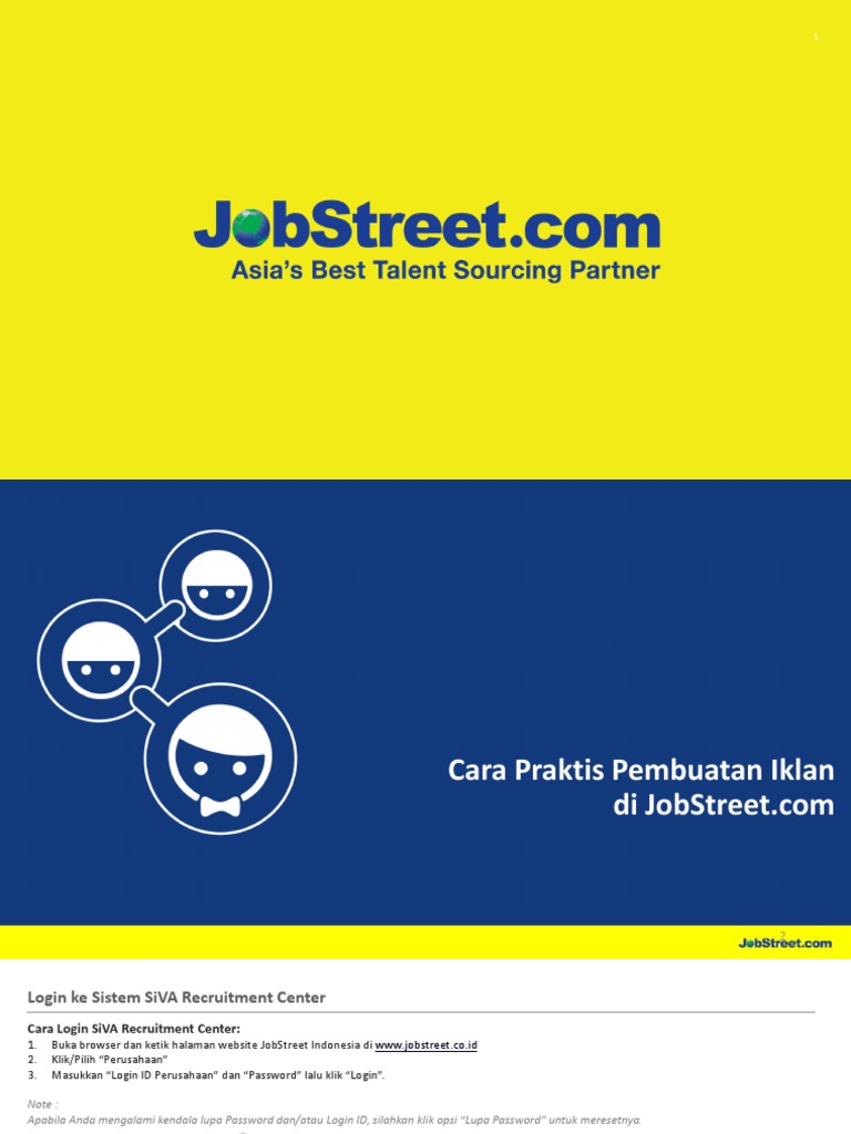 Panduan Iklan di JobStreet.com | PDF