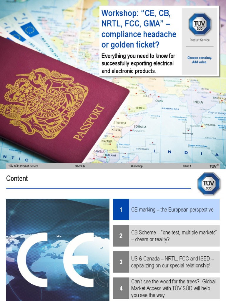 CE, CB, NRTL, FCC, GMA compliance workshop | PDF | Business