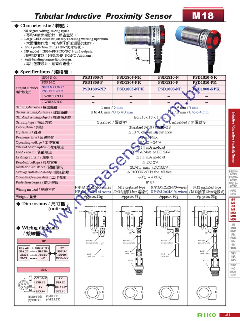 Tubular Inductive Proximity Sensor Tubular Inductive Proximity Sensor ...