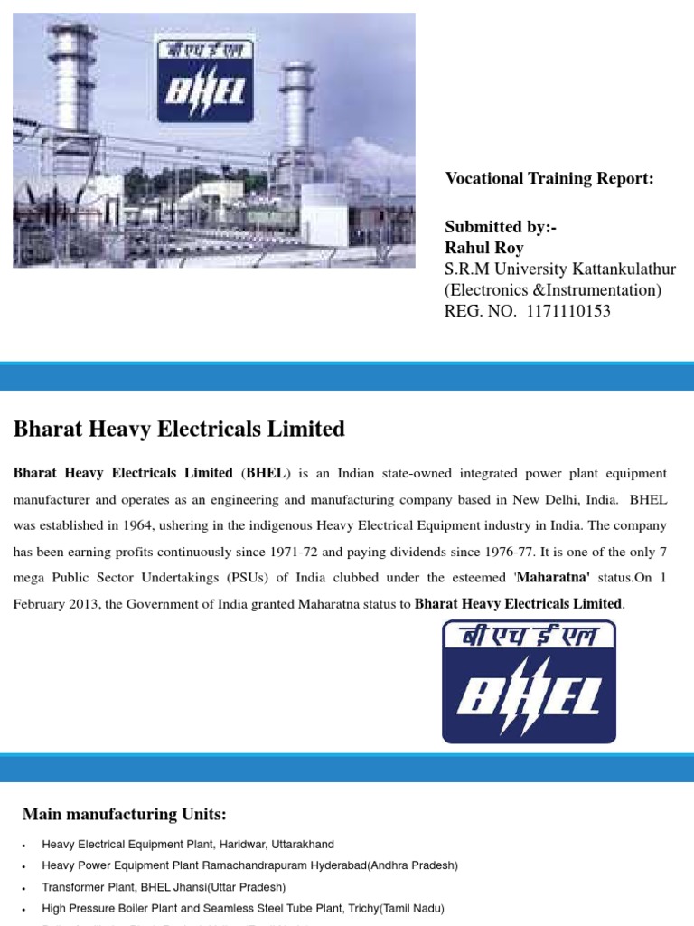 Presentation Bhel | PDF | Electrical Substation | Transformer