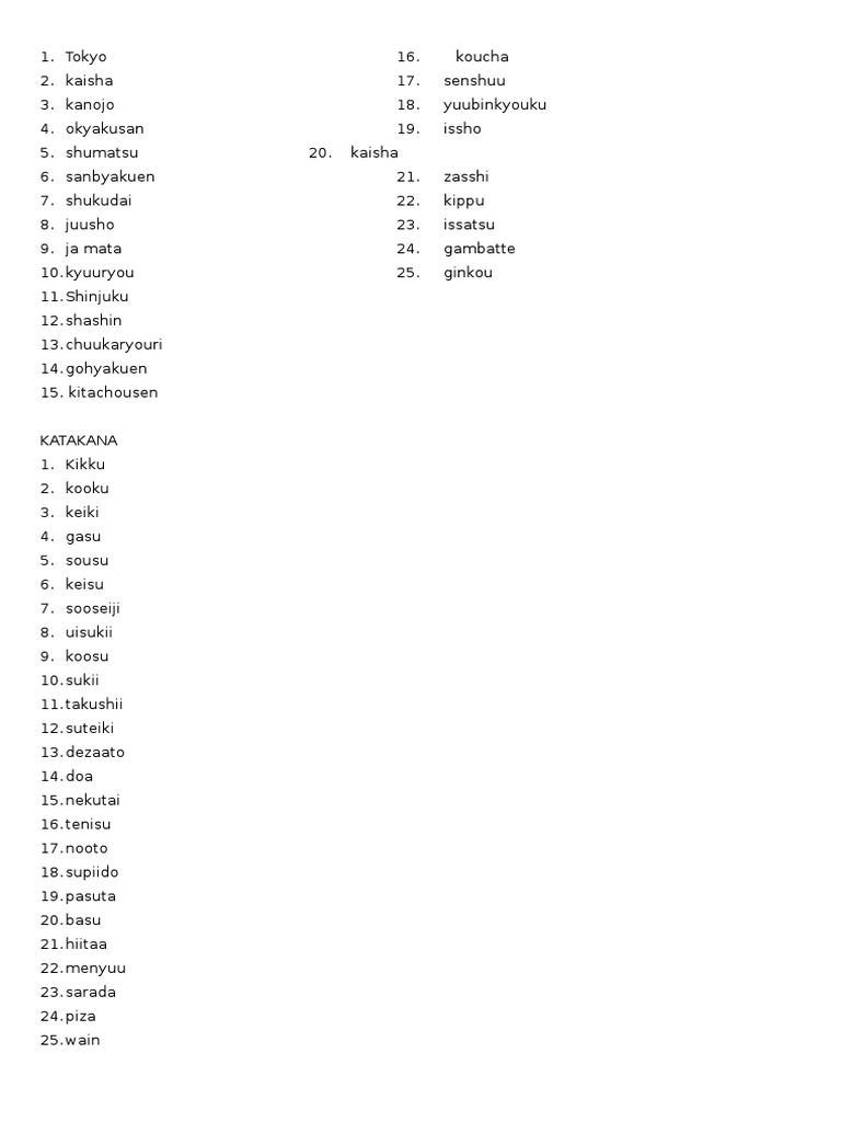 Hiragana Ang Katakana Renshuu | PDF