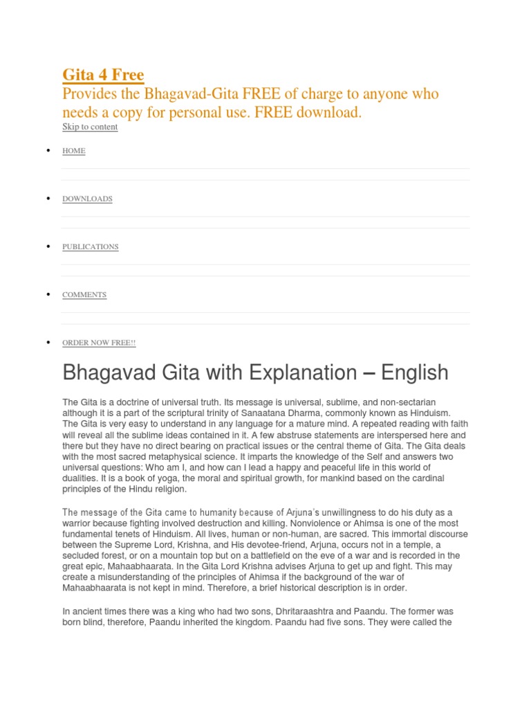 Bhagwat Geeta Easy | PDF | Bhagavad Gita | Religious Belief And Doctrine