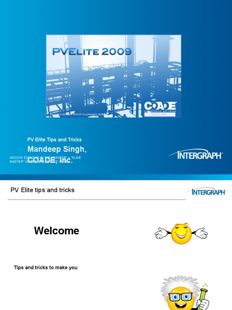 PV Elite Tips and Tricks Guide | PDF | Software | Computing