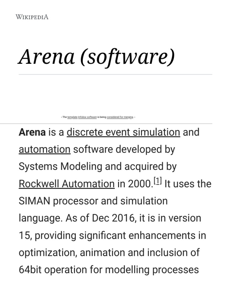 Arena (Software) | PDF | Simulation | Microsoft Excel