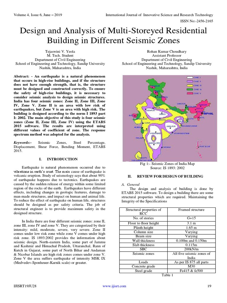 Design and Analysis of Multi-Storeyed Residential Building in Different ...