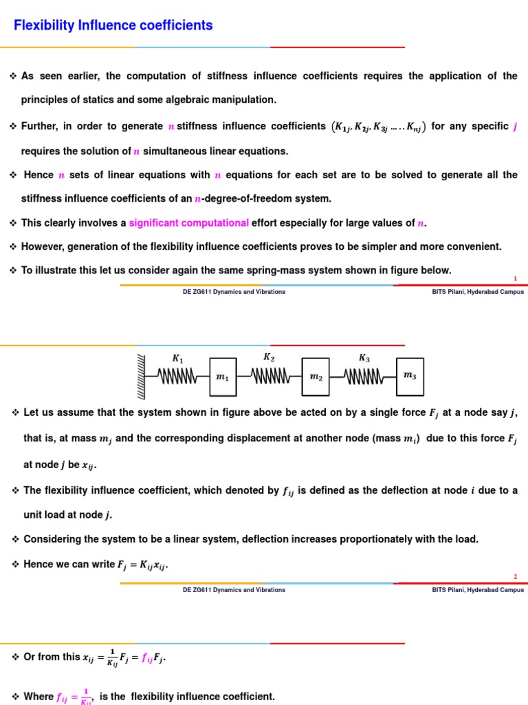 Flexibility Influence Coefficients: Significant Computational | PDF ...