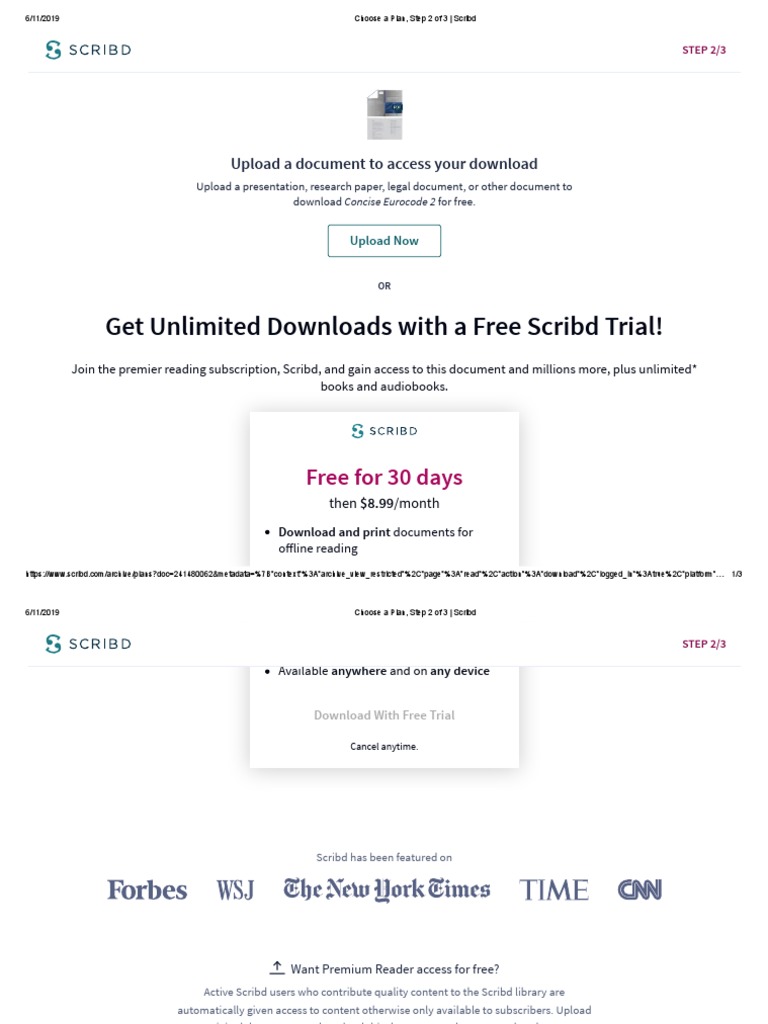 Get Unlimited Downloads With A Free Scribd Trial! | PDF | Scribd | Electronic Publishing