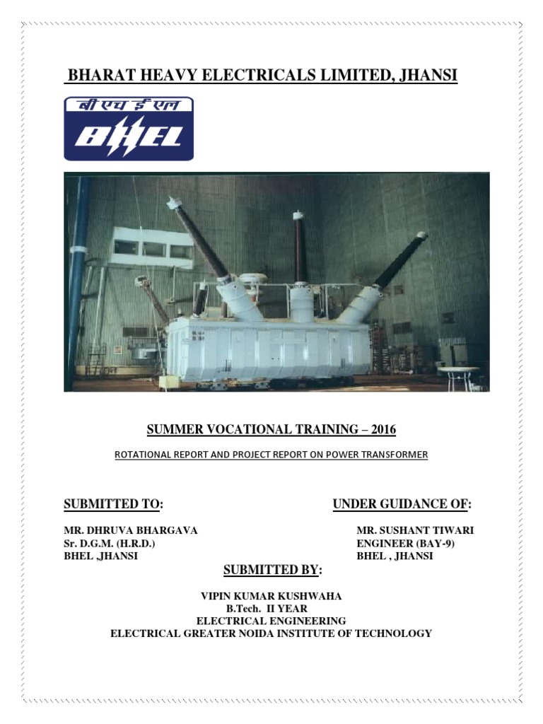 Power TransFormer Project Report by Vipin Kumarkushwaha | PDF ...