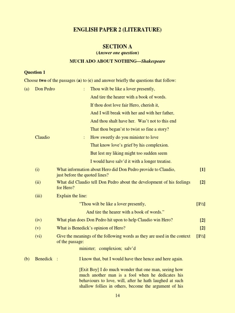 ISC Pupils Performance Analysis ENGLISH - 2 | PDF | Much Ado About Nothing