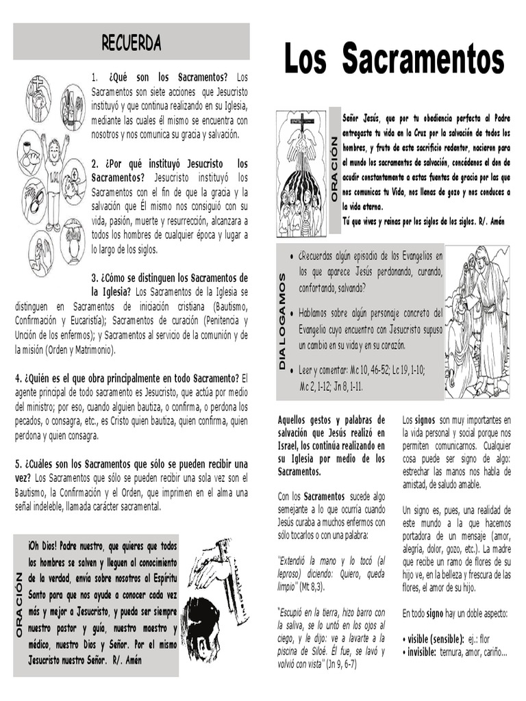 Los Sacramentos de Salvación en Cristo | PDF | Sacramentos | Cristo ...