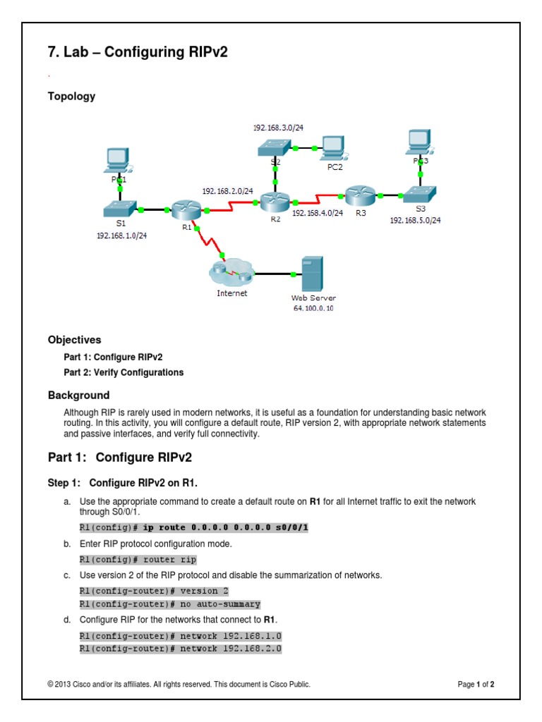 8.2.5.3 Packet Tracer - Configuring IPv6 Addressing Instructions | PDF ...