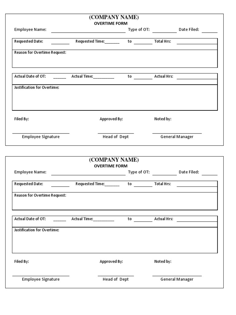 Ot Form Sample | PDF | Law