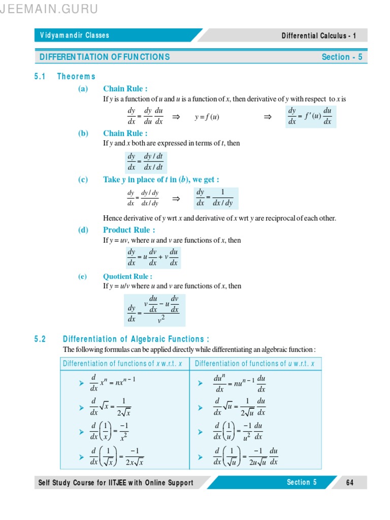 Differential Calculus | PDF | Derivative | Trigonometric Functions