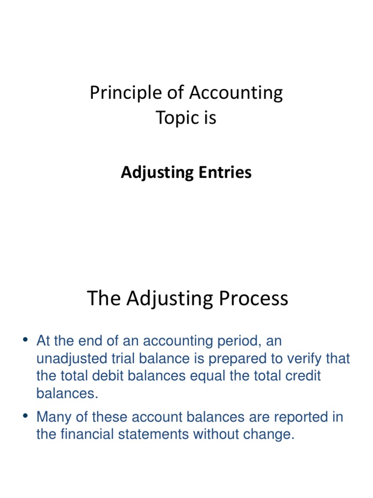 Adjusting Entries Explained | PDF | Deferral | Debits And Credits