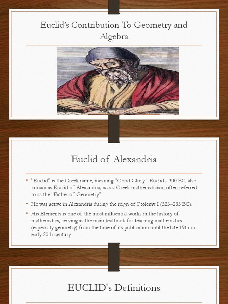 Euclid's Contribution To Geometry and Algebra | PDF | Euclid | Geometry