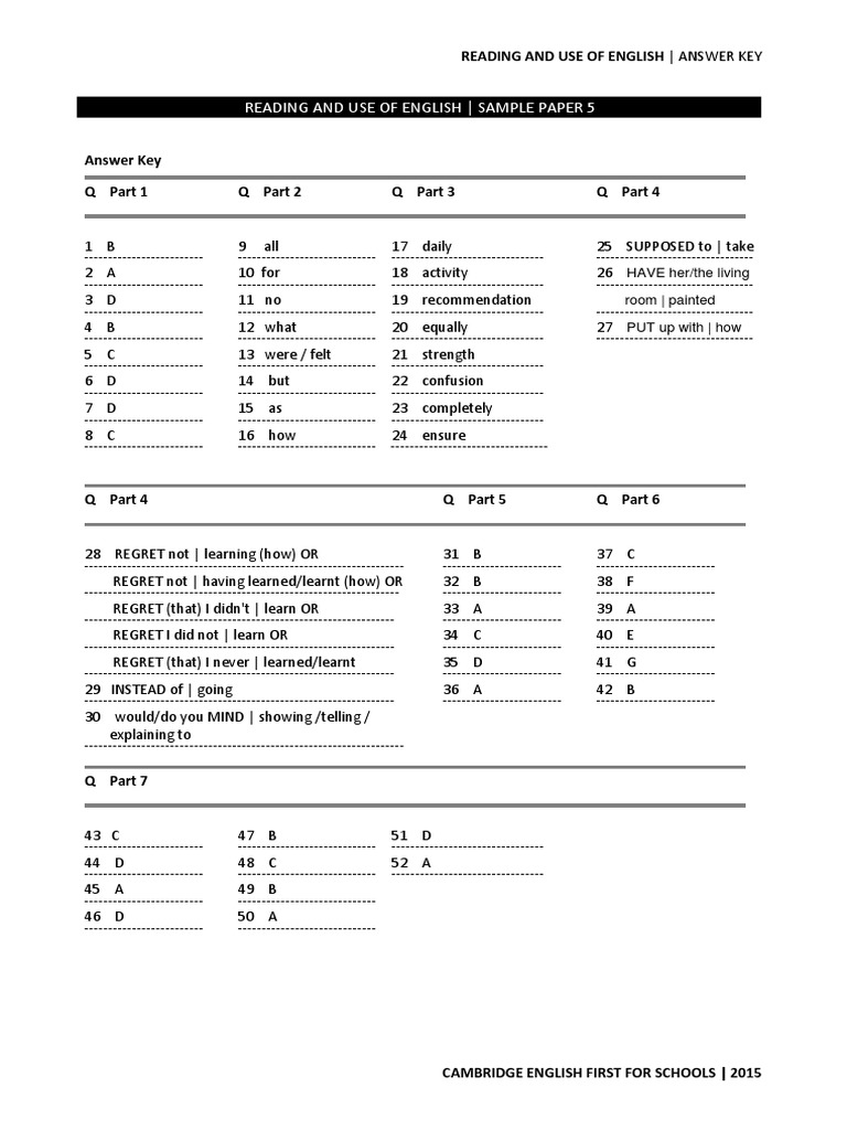 Cambridge-English-First-Fs-Sample-Paper-5-Rue-Answer-Key v2 PDF | PDF