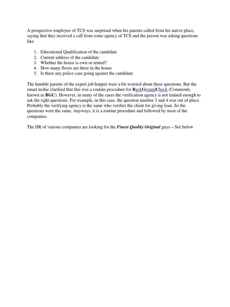 WHAT Is BGC | PDF | Background Check | Employment