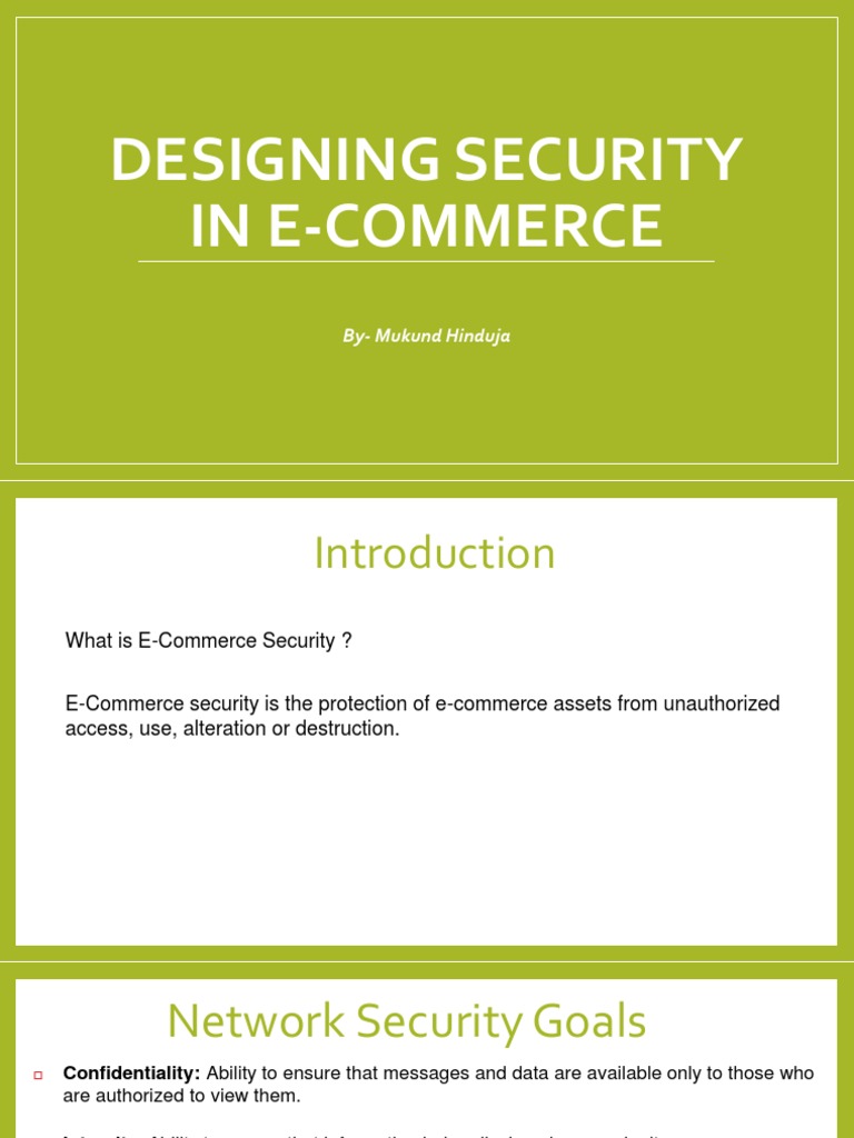 Security in Ecommerce | PDF | Public Key Cryptography | Encryption