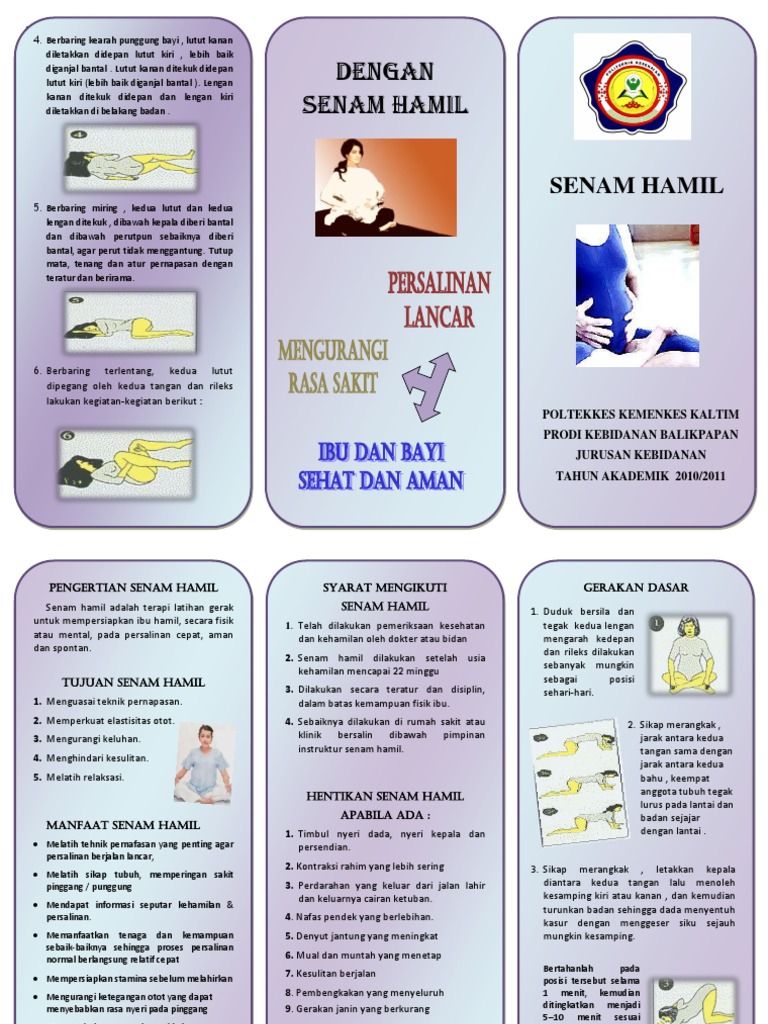 Leaflet Senam Hamil | PDF