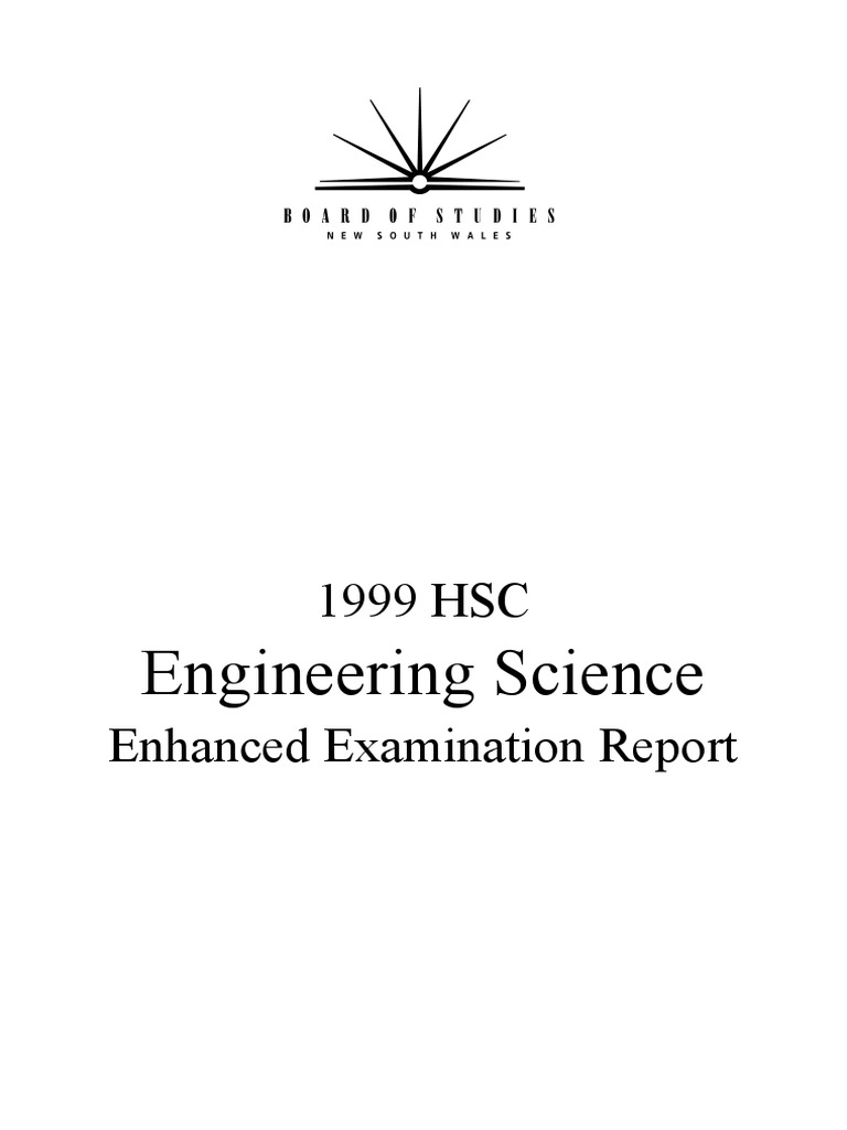 1999 HSC Enhanced Examination Report: Engineering Science | PDF | Cast ...