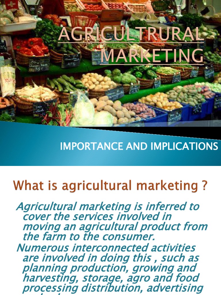 Agricultural Marketing (1993) | PDF | Agriculture | Retail