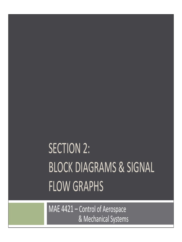 Section 2 Block Diagrams & Signal Flow Graphs | PDF | Control Theory ...