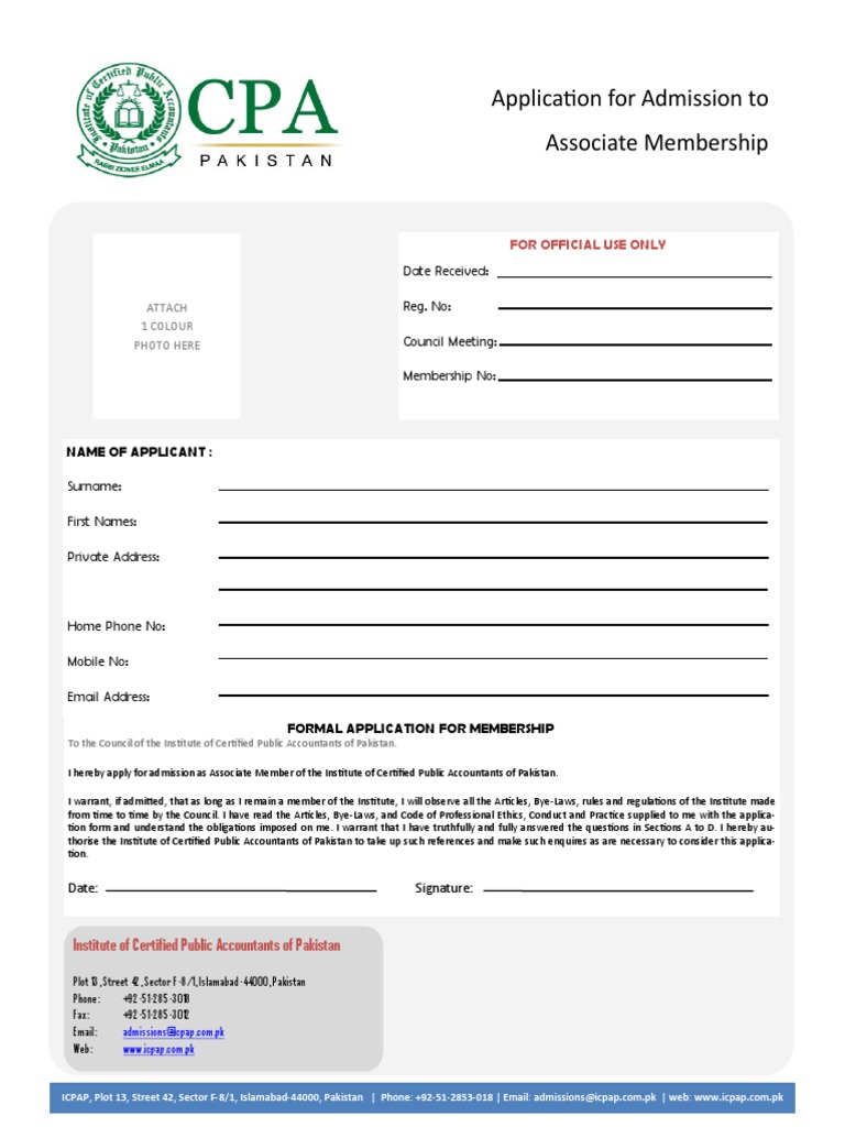 ACCA Membership To ICPAP | PDF | Accountant | Certified Public Accountant