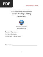 Cambridge A1 Movers Practice Tests | PDF | Learning