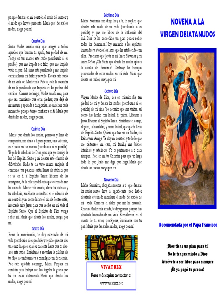 Novena Virgen Desatanudos Completo | María, madre de Jesús | orador del ...