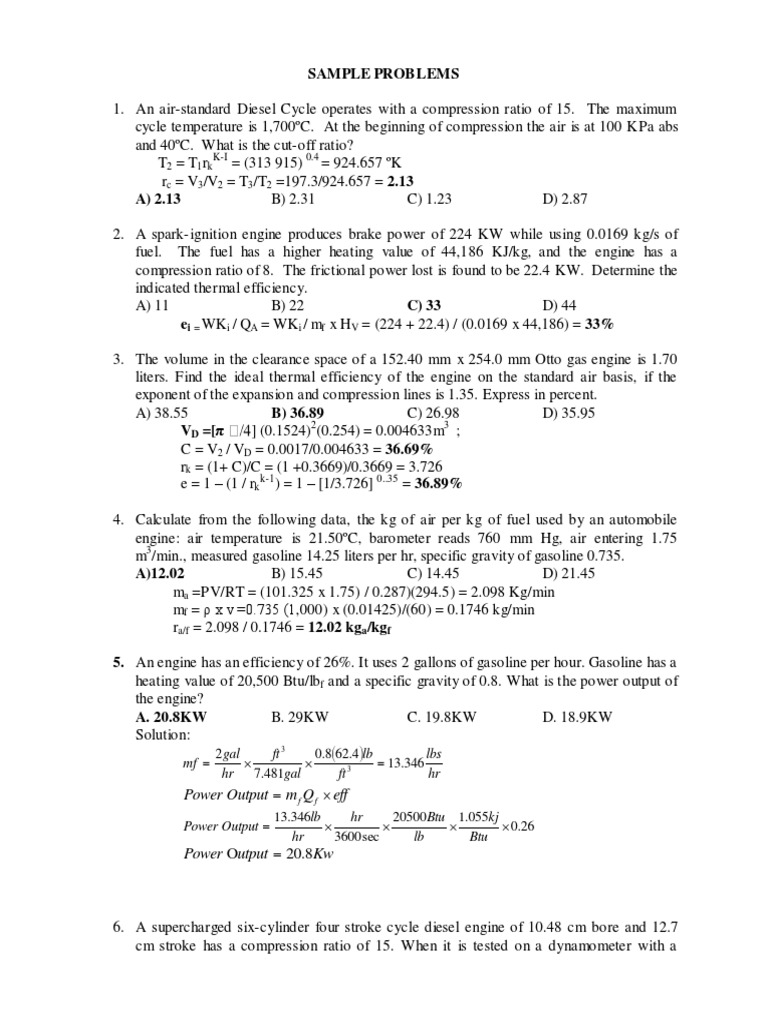 General Sciences Problems | PDF | Mole (Unit) | Heat Transfer