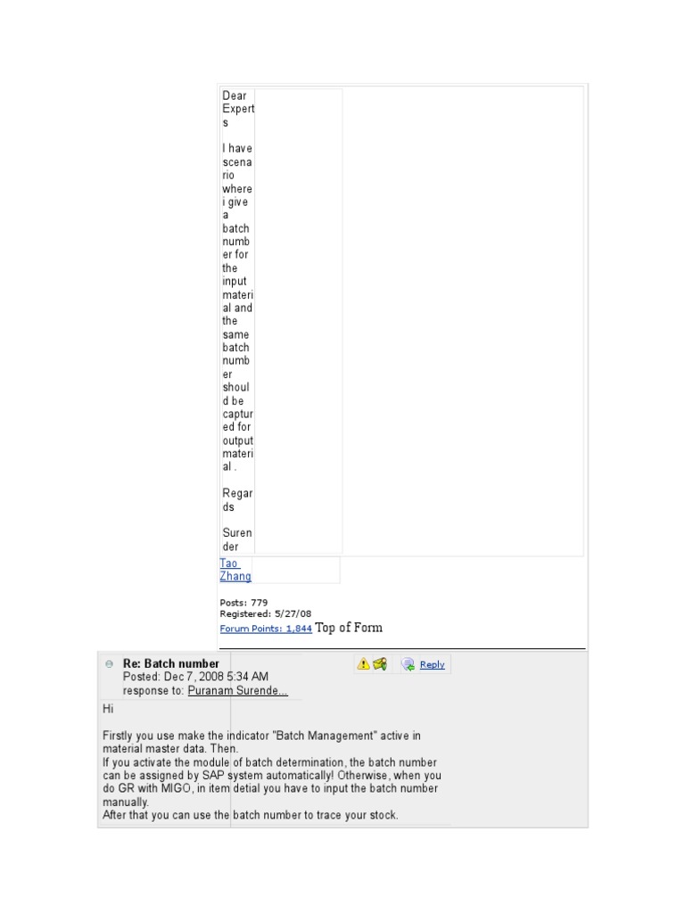 User Exit in Batch Management | PDF | Chlorofluorocarbon | Information ...