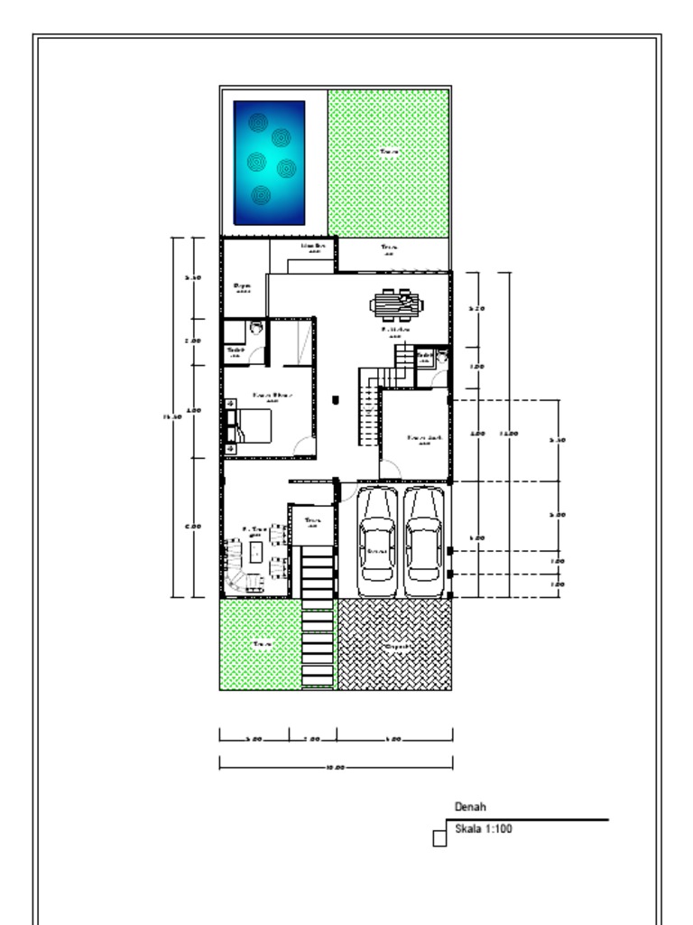 Denah Skala 1:100 Denah LT 2 Skala 1:100 Denah Skala 1:100 Denah LT 2 ...