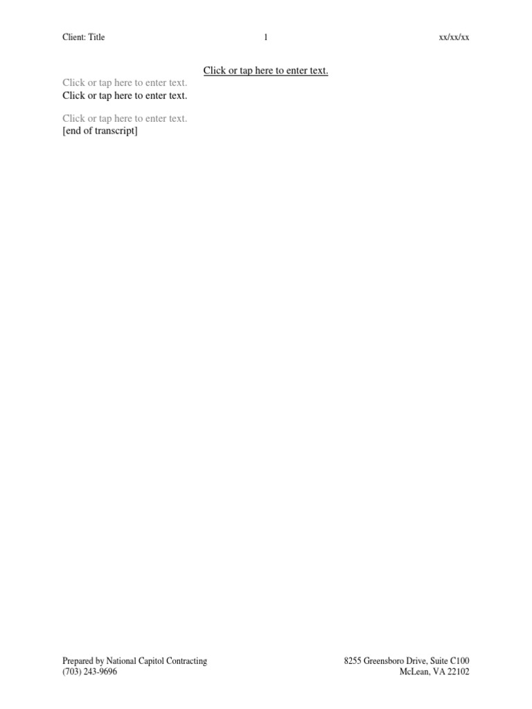 NCC Standard Template | PDF