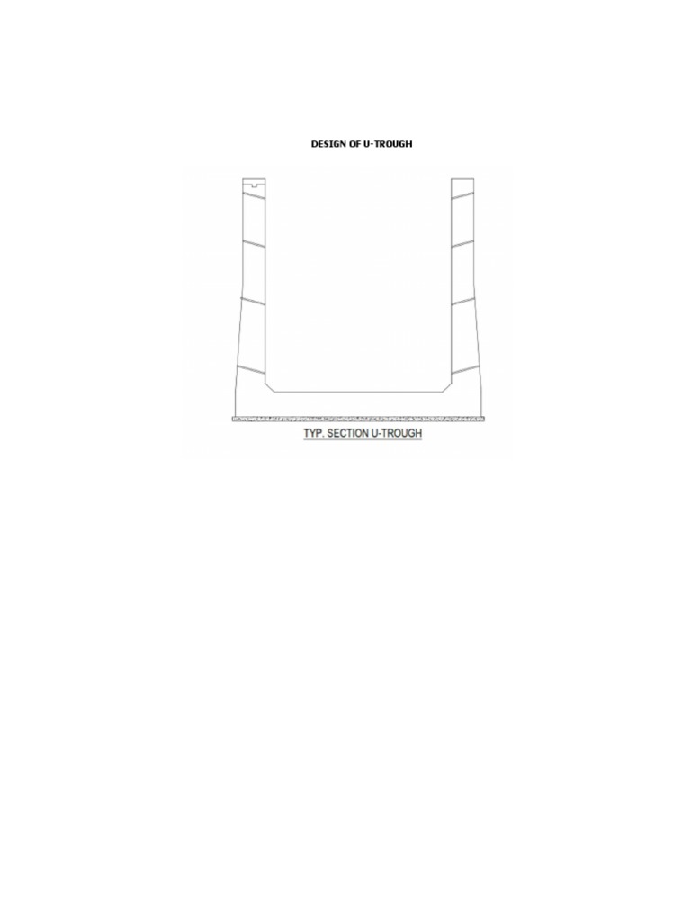 U-Trough Design for Retaining Walls | PDF | Beam (Structure) | Bending