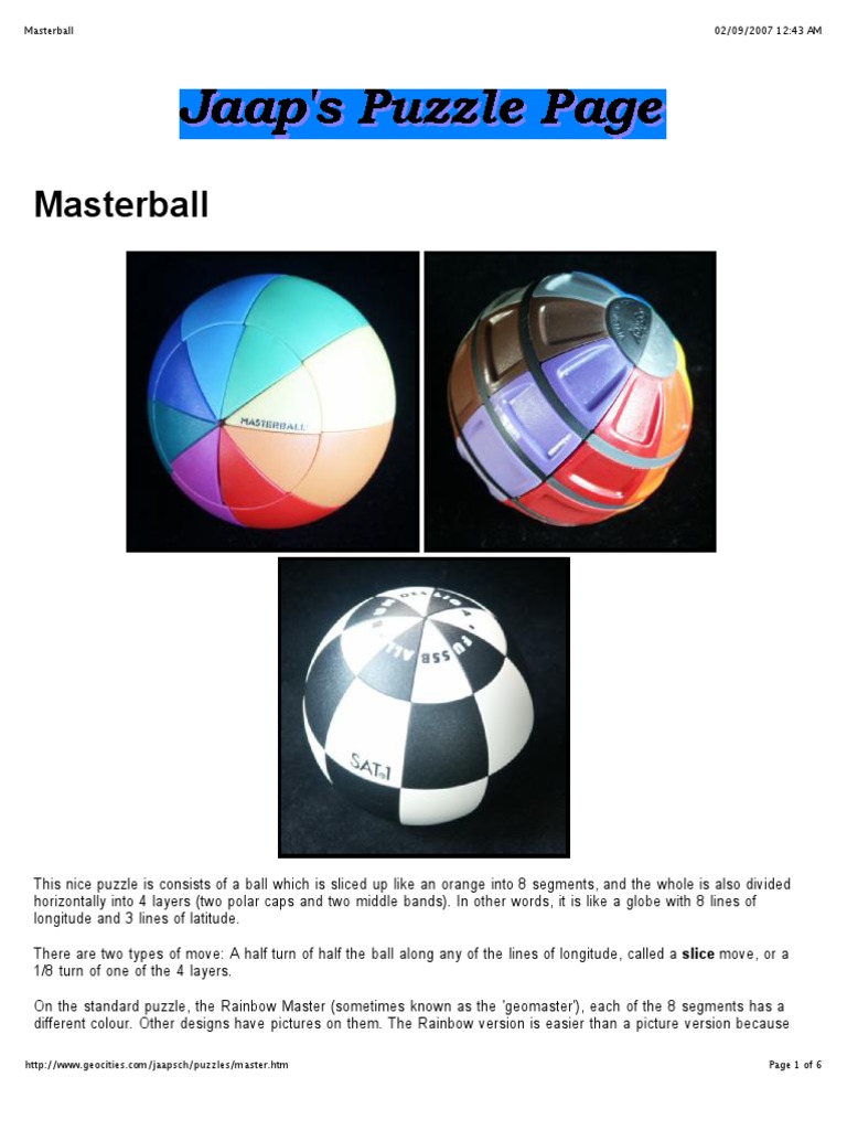 Masterball Puzzle Solution Guide | PDF | Teaching Mathematics | Nature