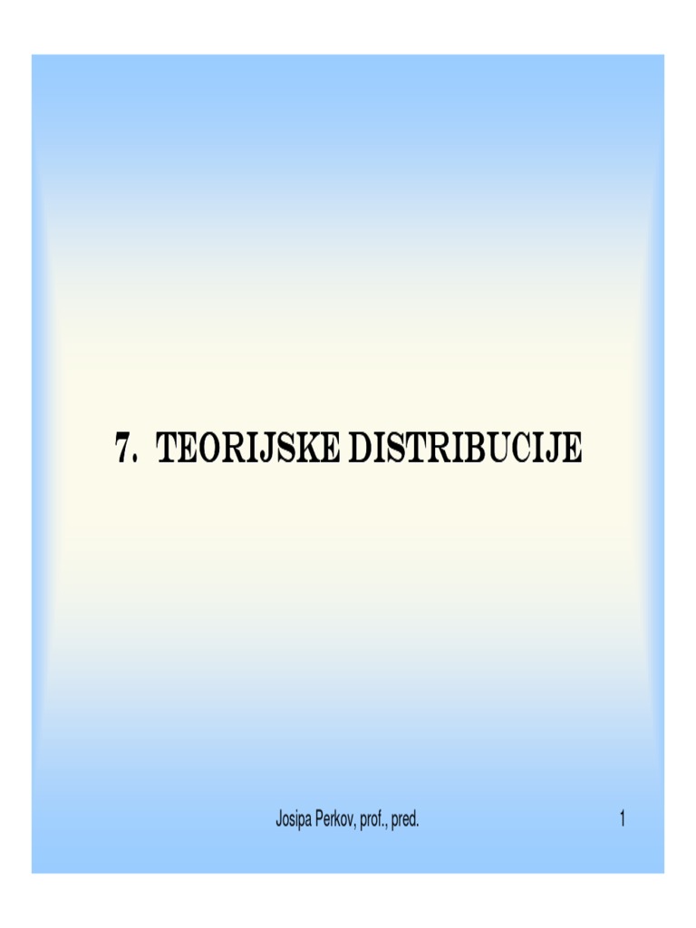 7 Predavanje Iz Statistike | PDF
