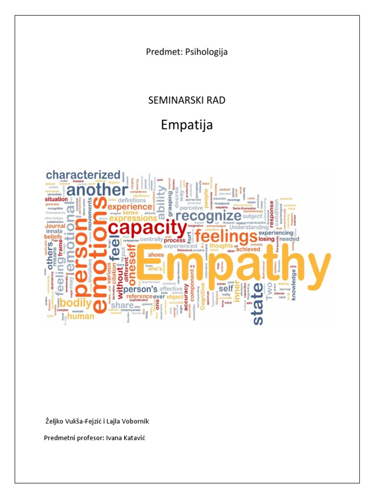 Empatija - Pojam I Obzervacije | PDF