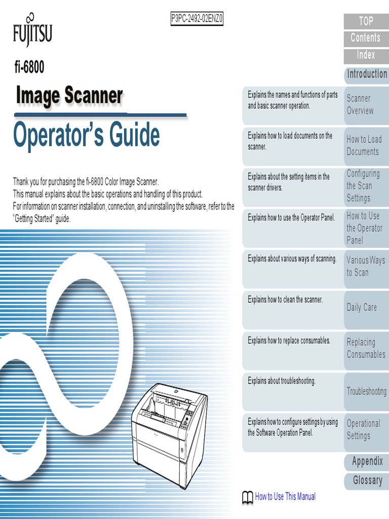 Fi 6800 Ops Guide | PDF | Image Scanner | Windows Xp