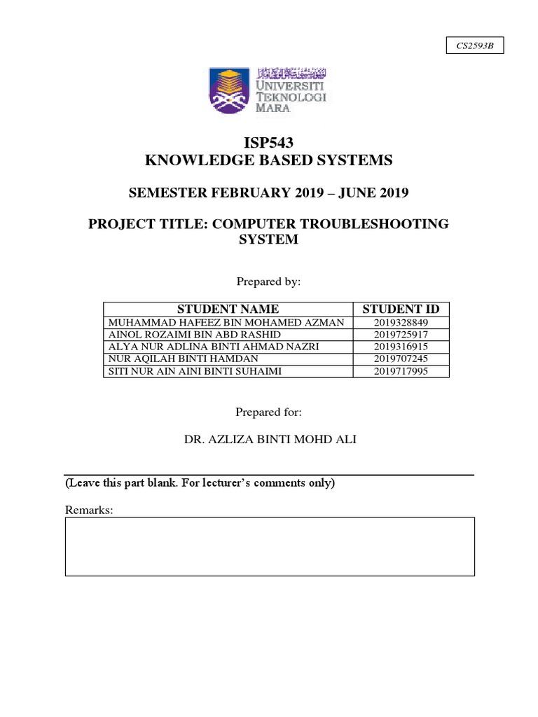 Final Report Isp543 | PDF | Expert | Troubleshooting