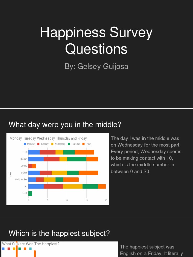 Happiness Survey Questions | PDF