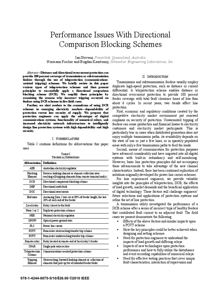Performance Issues With Directional Comparison Blocking Schemes | PDF ...