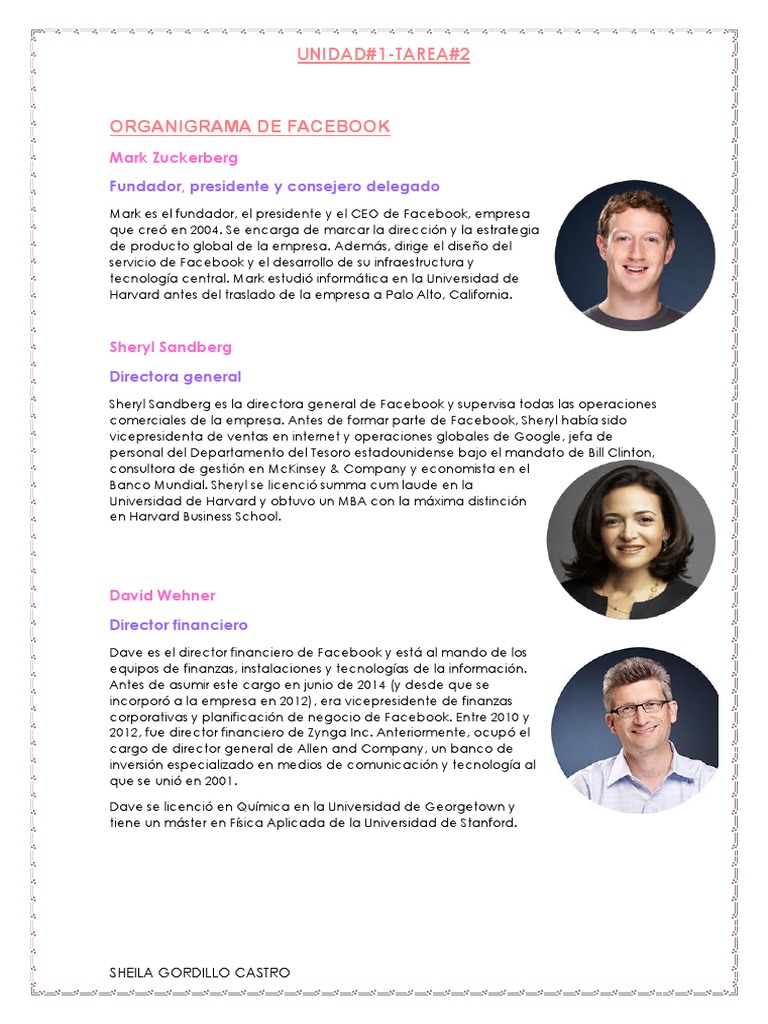 Organigrama de Facebook | PDF | Facebook | Calidad (comercial)