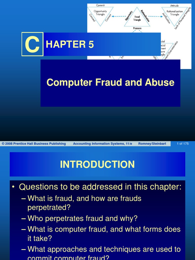 Chapter 5 Computer Fraud and Abuse | PDF | Fraud | Audit