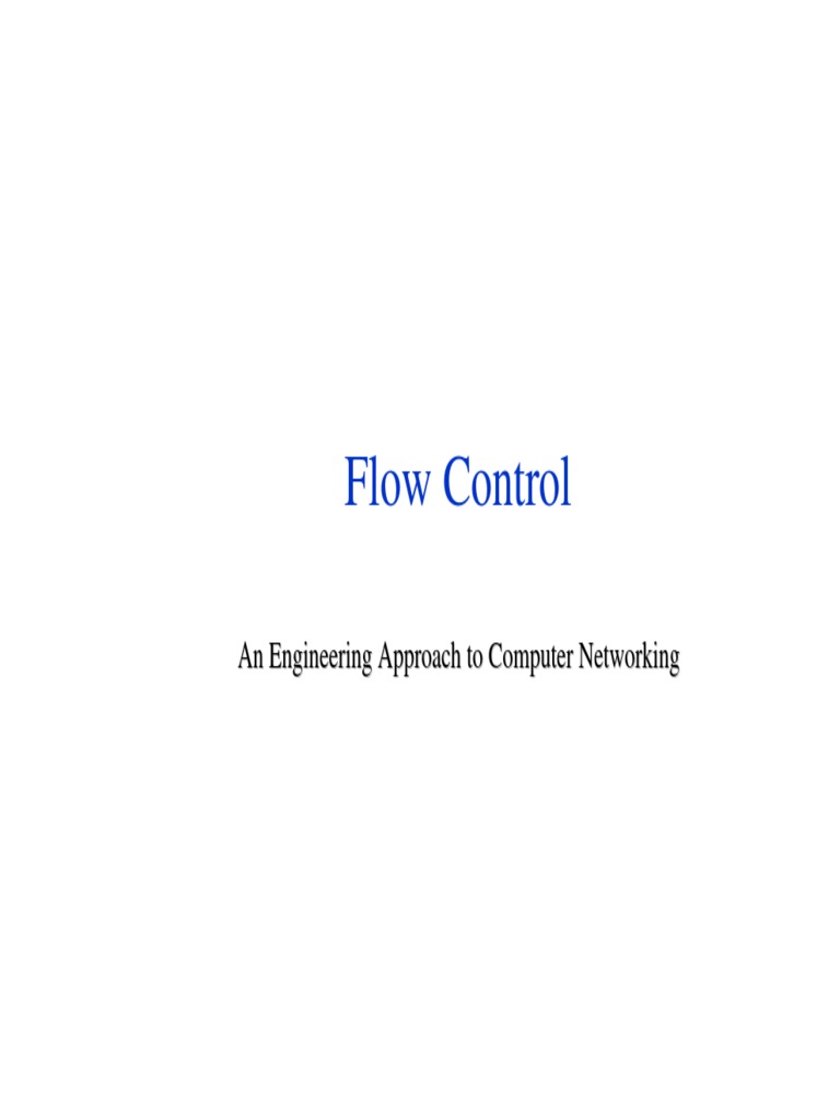 Flow Control | PDF | Transmission Control Protocol | Telecommunications ...