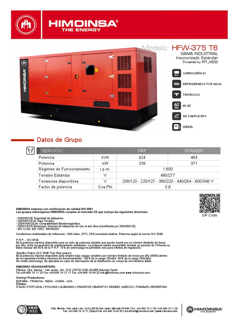 Himoinsa | PDF | Energia electrica | Electricidad