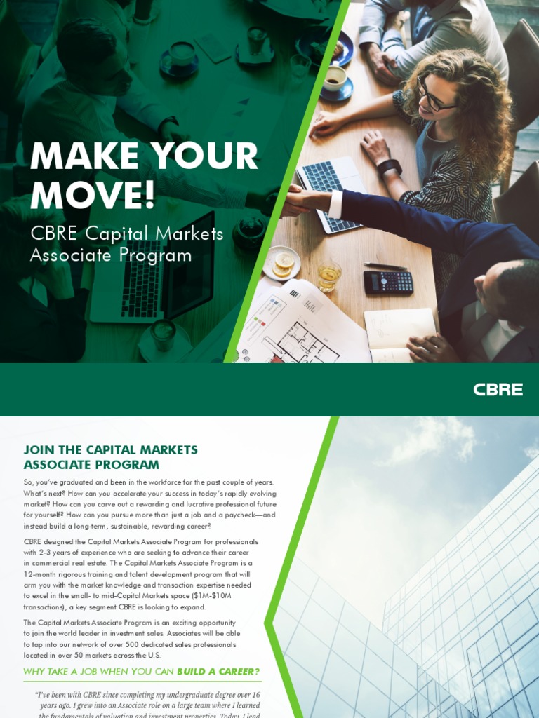 Make Your Move!: CBRE Capital Markets Associate Program | PDF | Capital ...