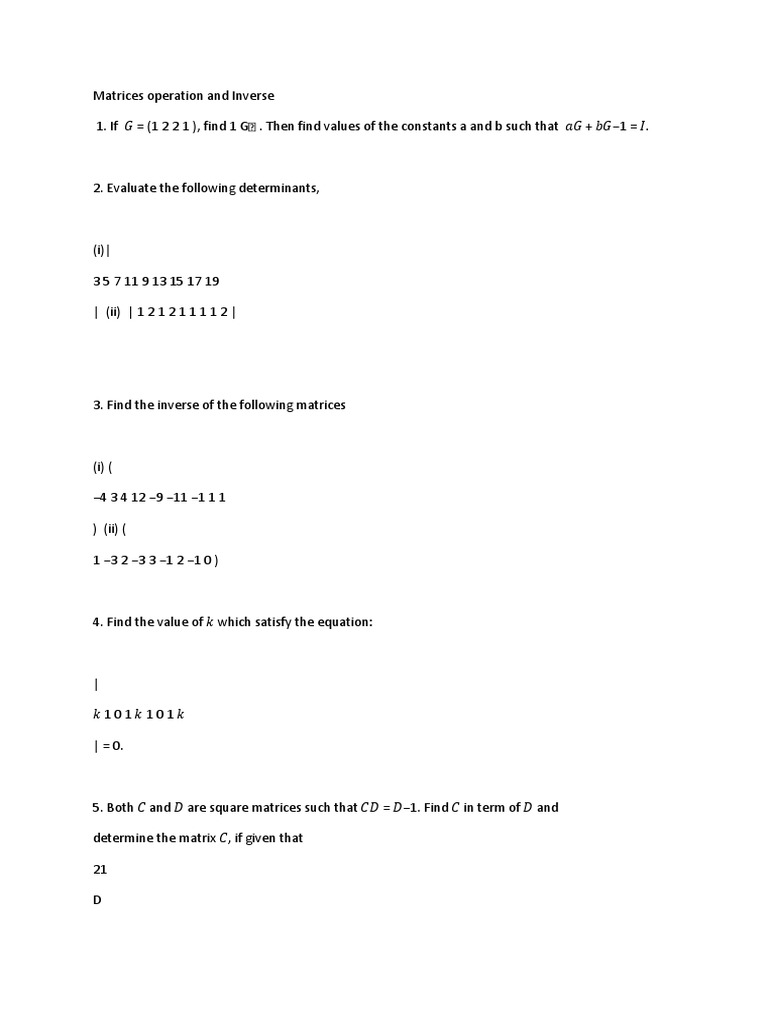 Tutorial Maths | PDF | Eigenvalues And Eigenvectors | Functional Analysis