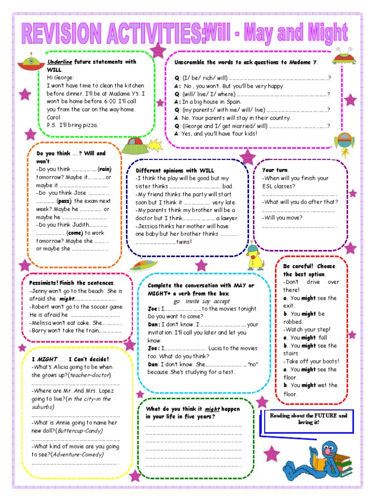 Will Wont May Might - Modal Verbs | PDF