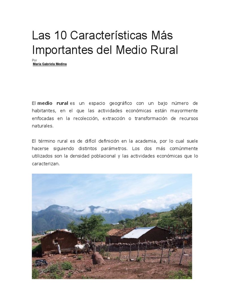 Medio Rural y Urbano | PDF | Área urbana | Área rural
