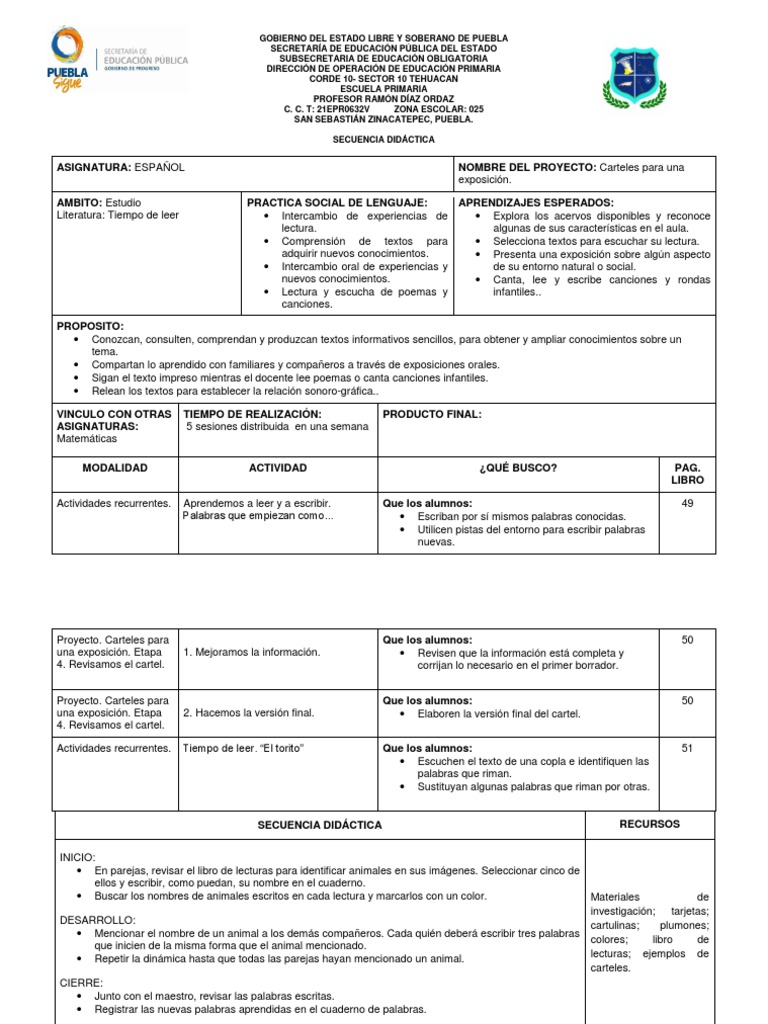 Planeacion Semana 9 | Descargar gratis PDF | Educación primaria ...